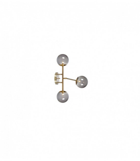 Markslojd TRINITY Wall 3 Globo Luce Ottone, Fumo | Leroy Merlin