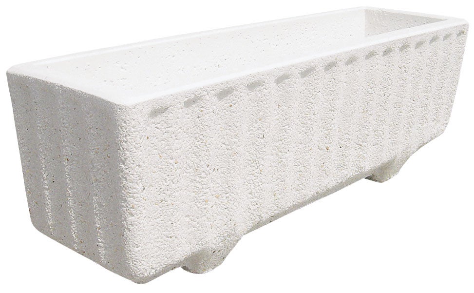 Jardinière en pierre lavée en marbre blanc thym 61x25x34cm. | Leroy Merlin
