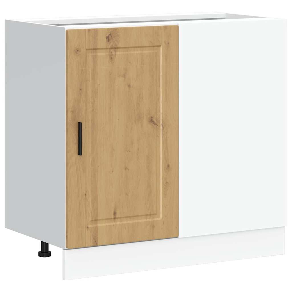Mueble bajo de cocina porto roble artesano madera reconstituida ...