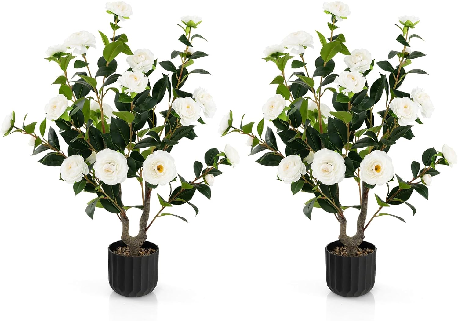Plante Artificielle à Fausses Fleurs, Fausse Plante Camélia Artificiel ...