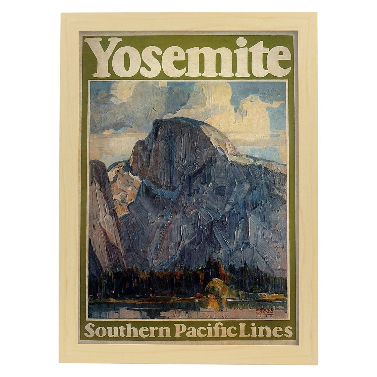 Poster Vintage De Yosemite. Con Imagenes Vintage Y De Publicidad Antigua. Marco Blanco - A3 ...