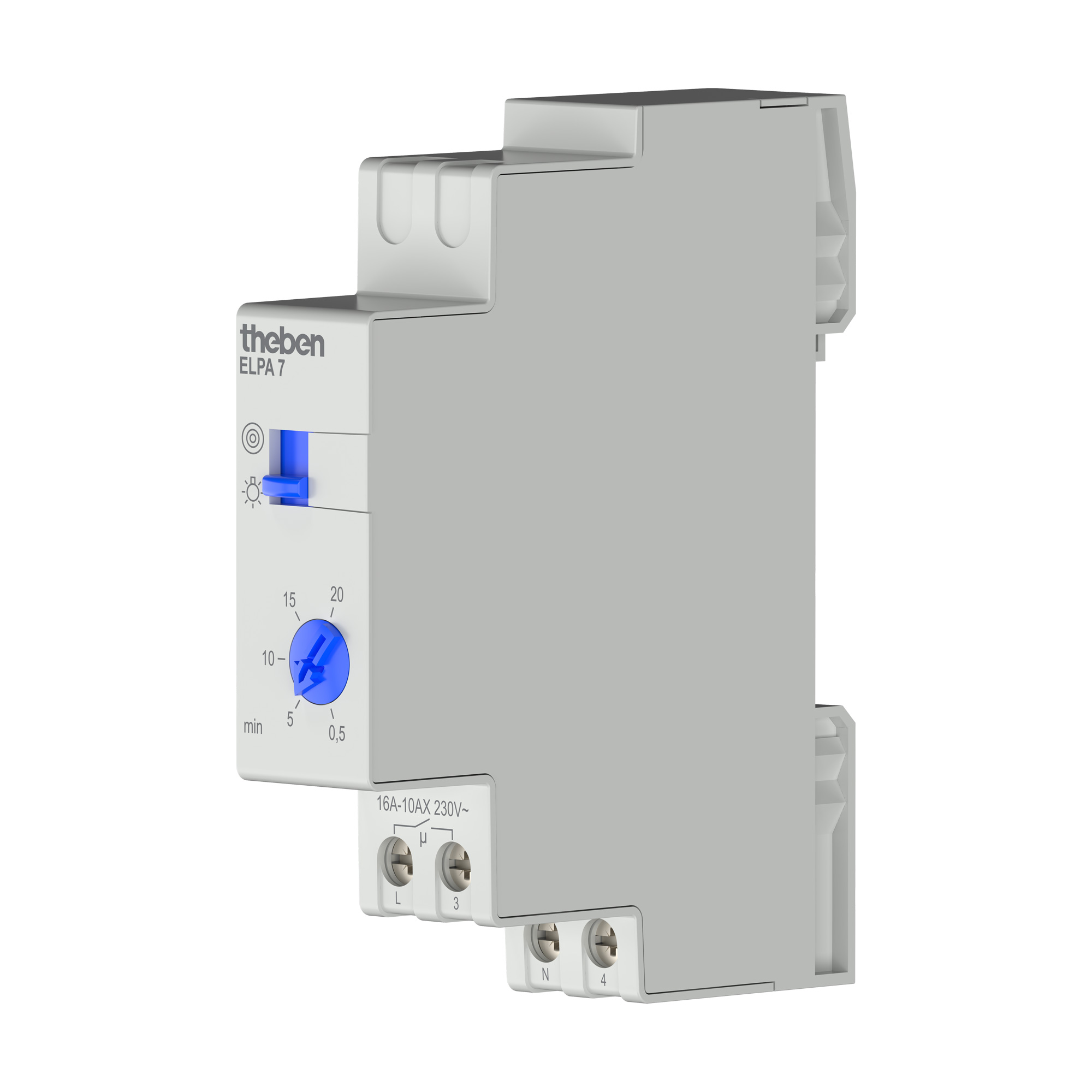 Theben 0070002 ELPA 7 Temporizador de escalera, electrónico, Detección automática 3 ó 4 ...