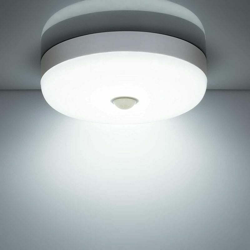 Plafonnier LED avec détecteur de mouvement, 18 W, 1500 lm, Blanc froid ...