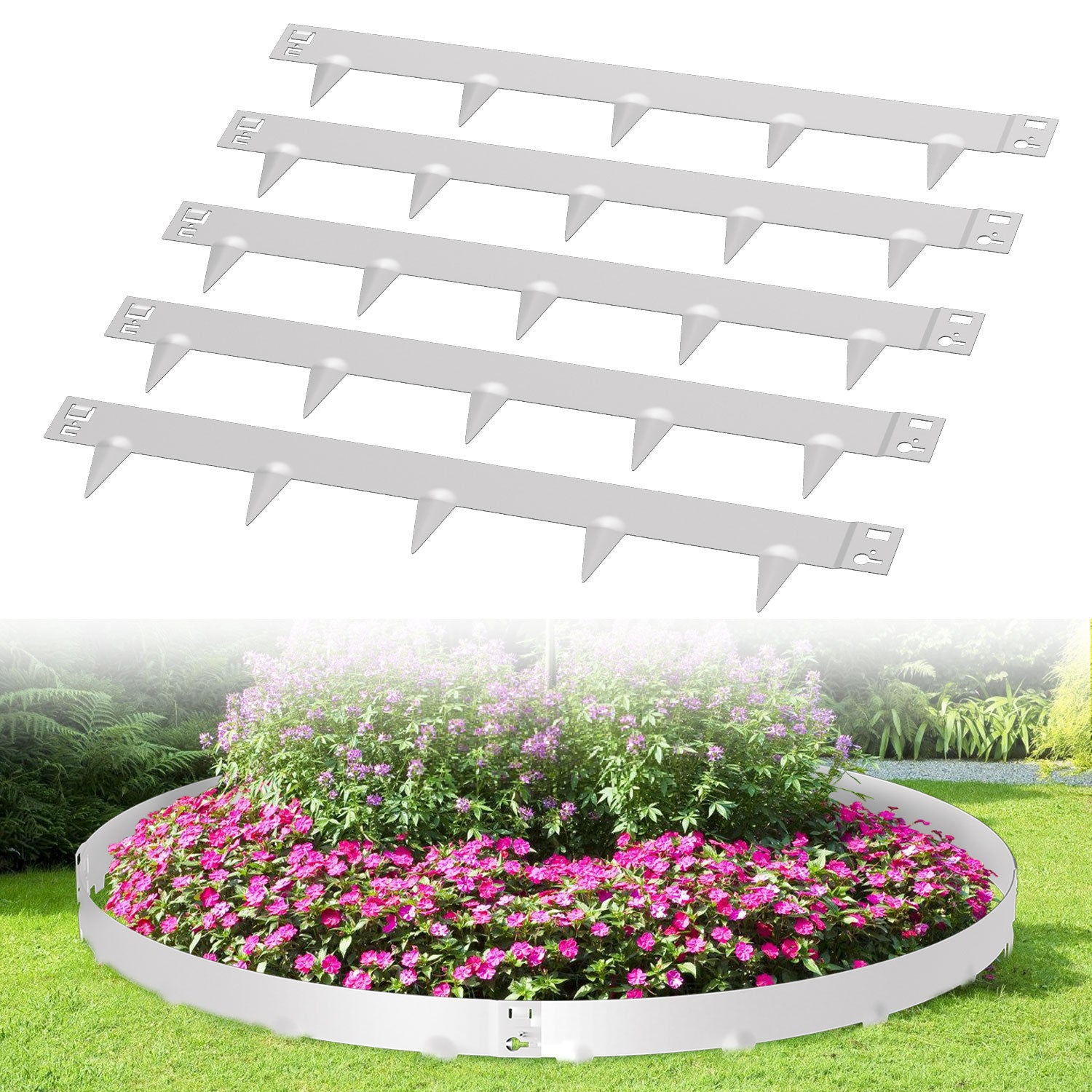Bordure de gazon Bordure de jardin Protection des plantes Cour Acier ...