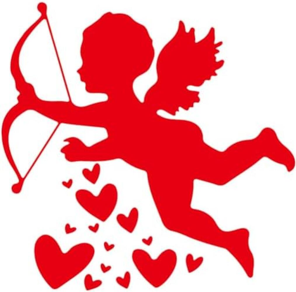 2pc 59x58cm Saint Valentin Fenêtre S'accroche Amour Cupidon Adhésif ...