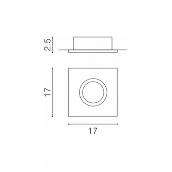 Downlight cuadrado AR111 15W GU10 Negro | Leroy Merlin