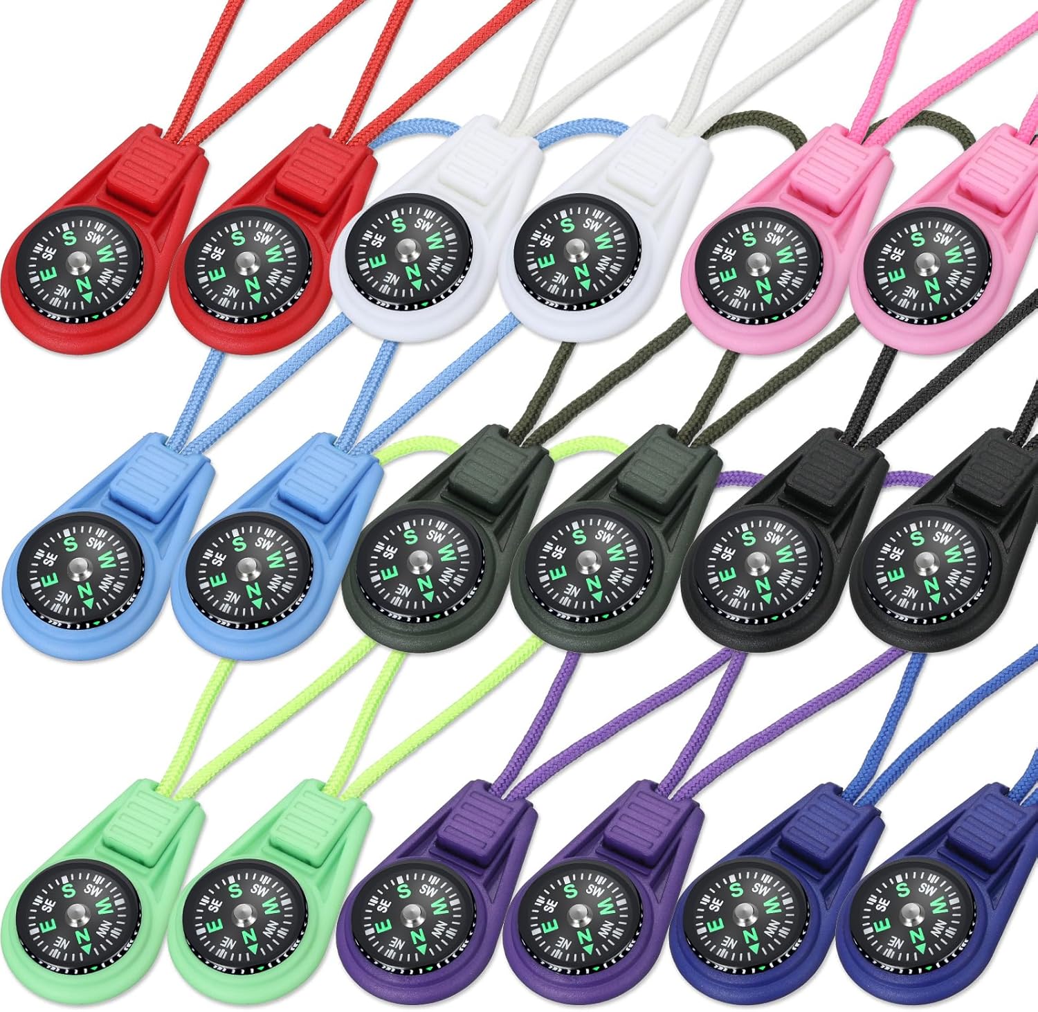 Mini boussole de survie 18 pièces, boussole de poche pour camping ...