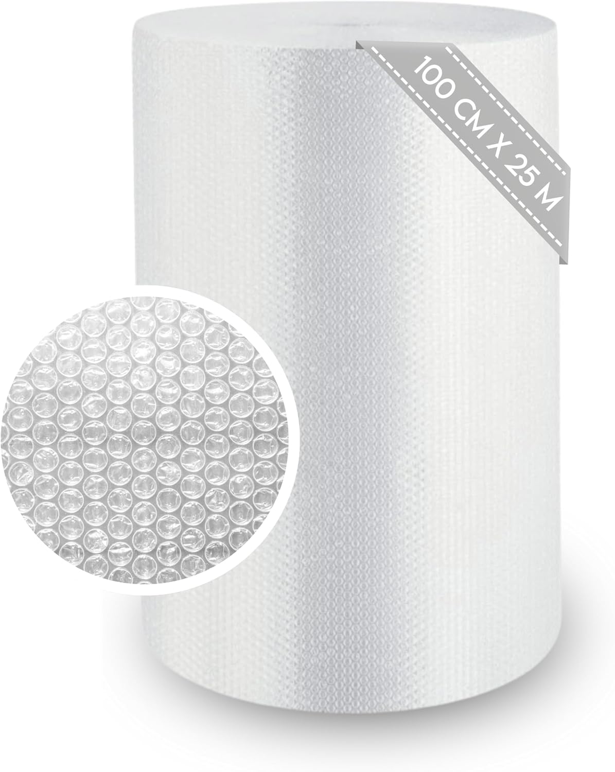 Rollo de Plástico de Burbujas 100 cm x 25 m | Film de Burbujas Extensible para Mudanzas ...
