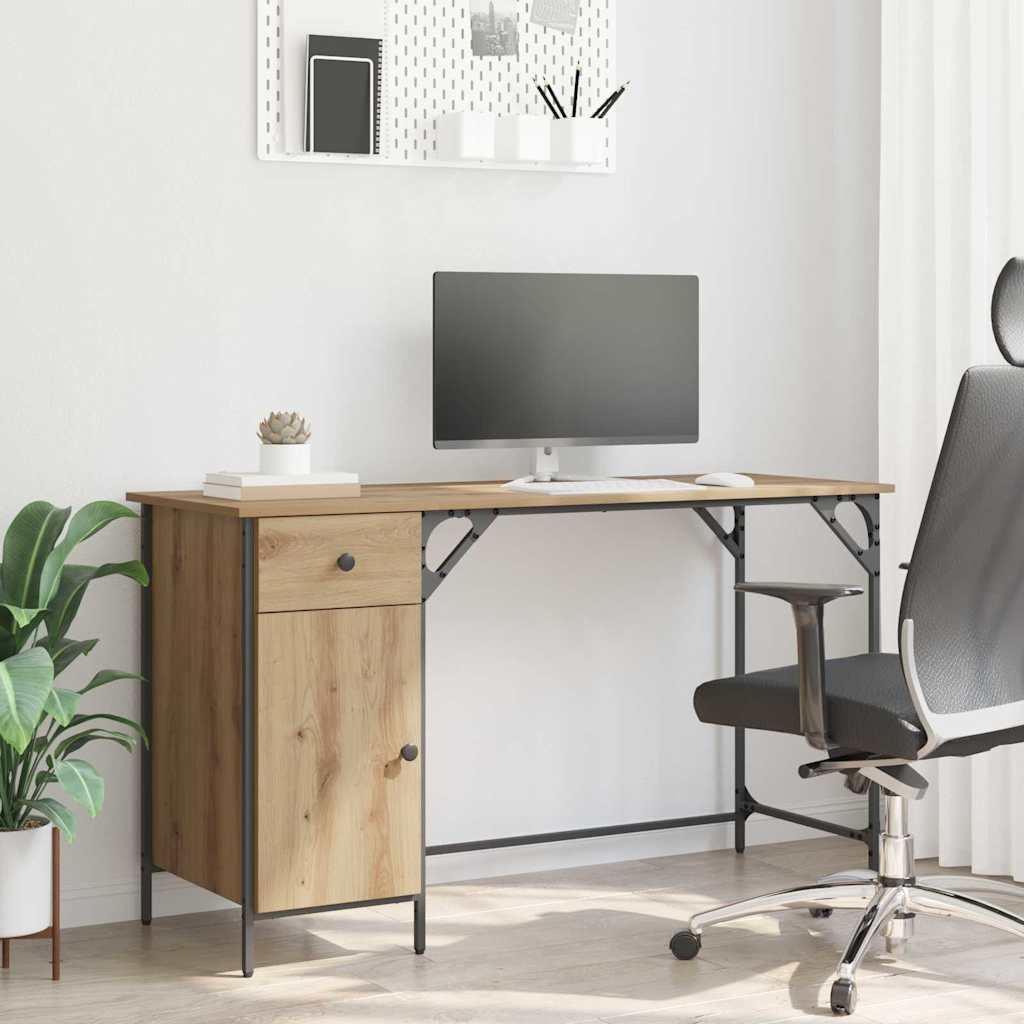 Maison Exclusive - Escritorio de Computadora Roble artesanal 131 x 48 x ...