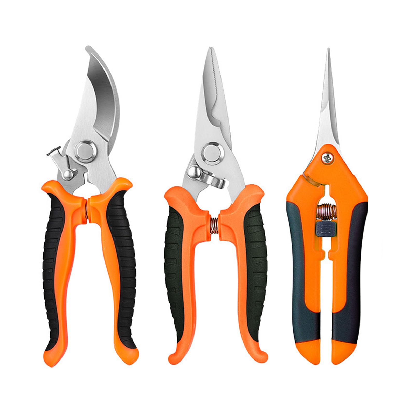 Secateur de Jardin, 3PCS Sécateurs et Ciseaux de Jardinage, Sécateur ...