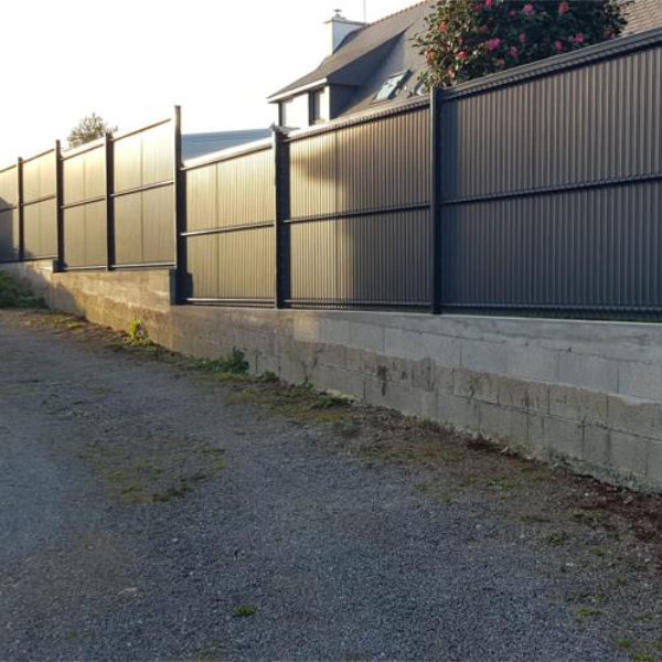 Kit occultation-brise vue rigide pvc H1.03 x 2.50m avec Baguette de ...