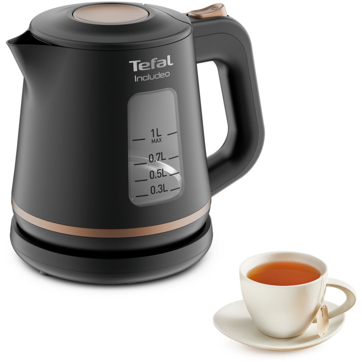 Tefal Includeo KI533811 tetera eléctrica 1 L 2400 W Negro | Leroy Merlin