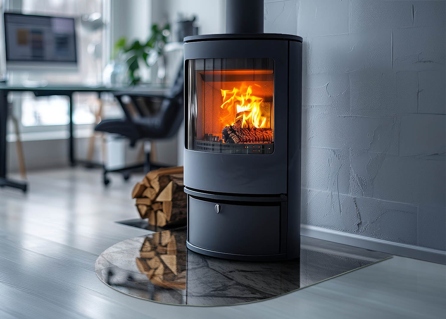 Placa de cristal para chimenea, zócalo protector de chimenea, diseño ...