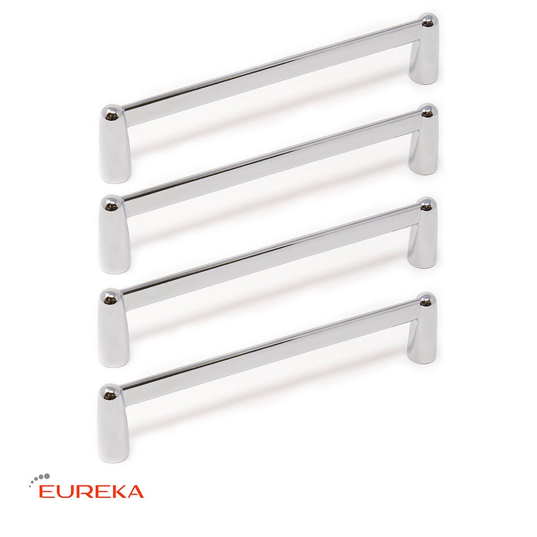 Lot de 4 poignées de meuble Milano Zamak Chromé, entraxe 160mm, vis ...