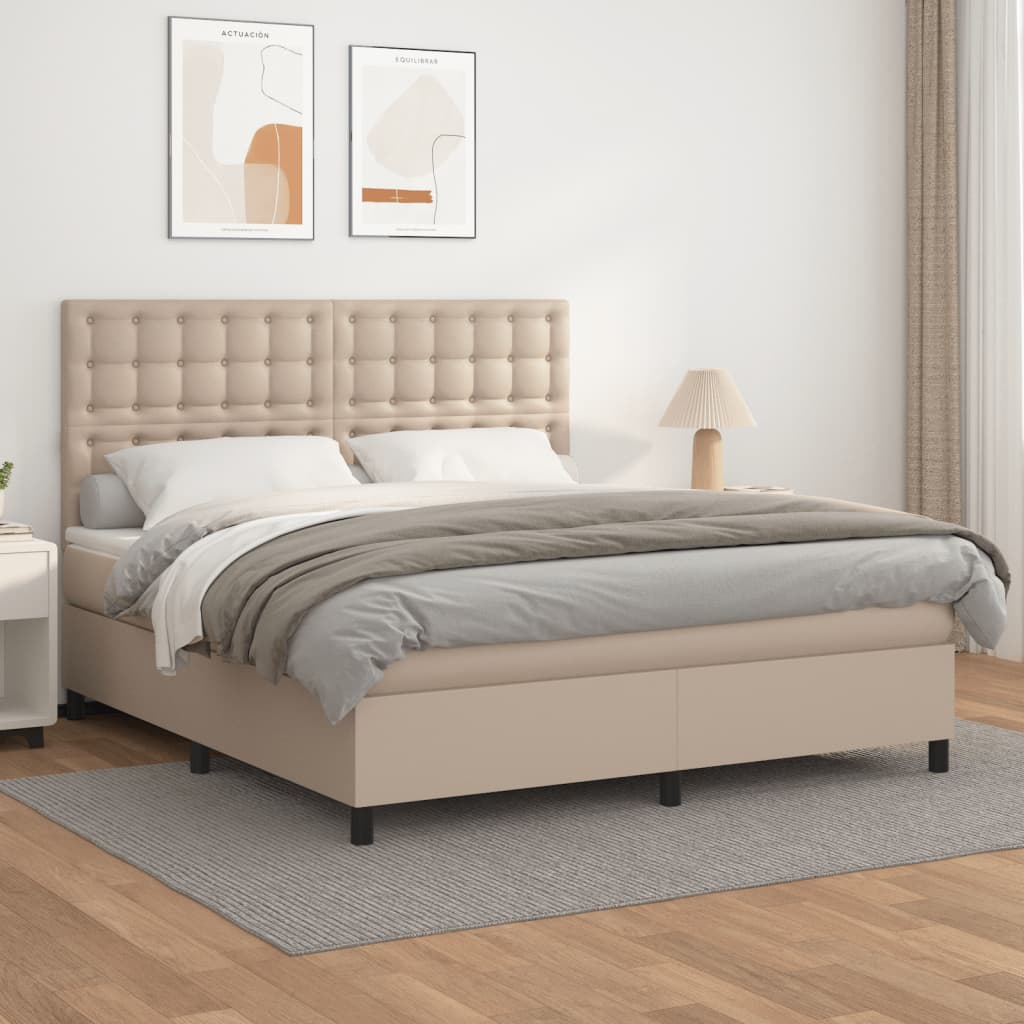 Lit à sommier tapissier avec matelas Cappuccino 180x200 cm | Leroy Merlin