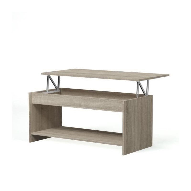 Happy Table Basse Transformable Style Contemporain Lamine Chene Sonoma 0557