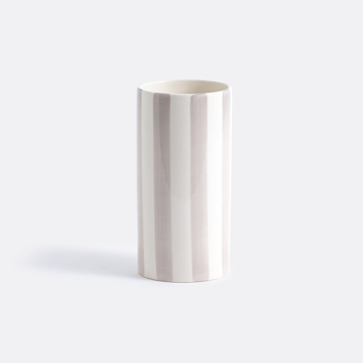 Vase en céramique à rayures, H25 cm, Jaoma - Beige - taille unique ...