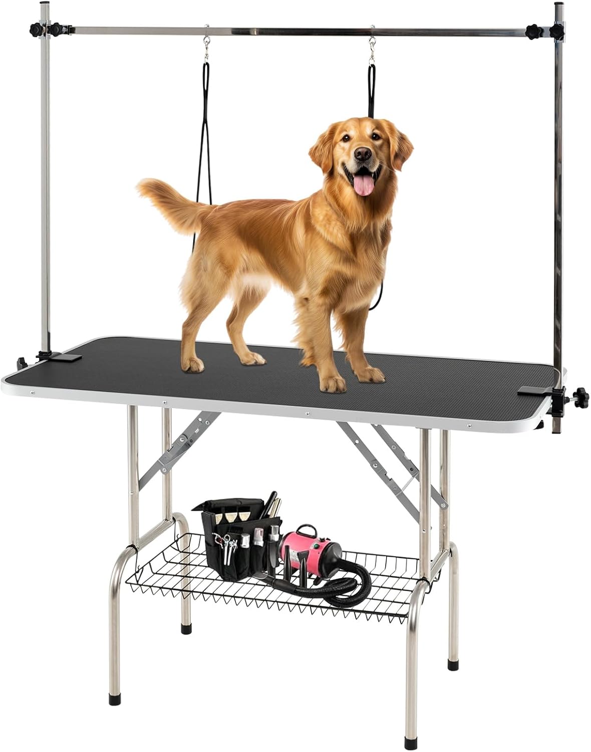 Table Toilettage Réglable pour Chiens, 125 x 60 x 162,5 CM, Hauteur ...