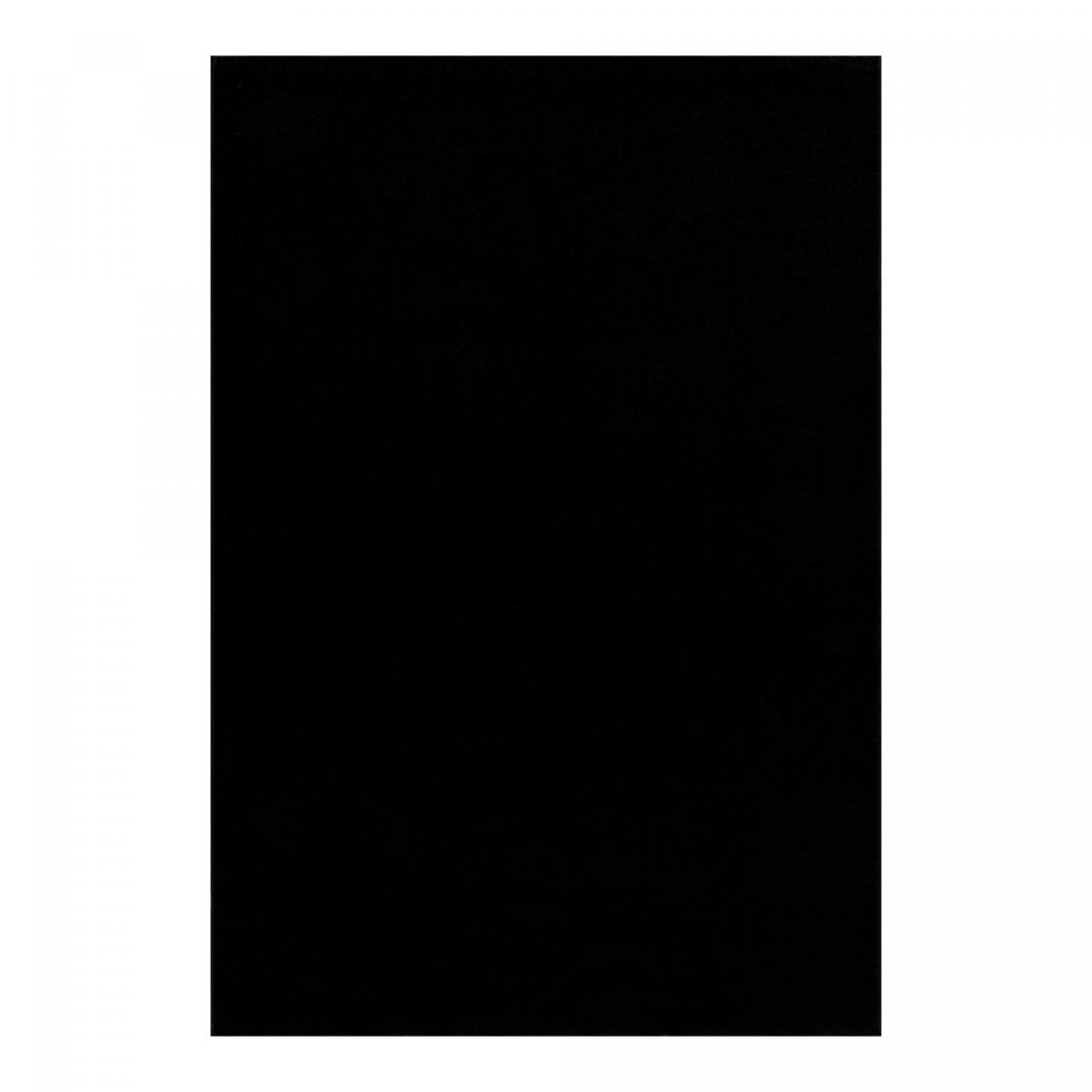 Alfombra de dormitorio 120x170 tejida rectángulo negro liso NOSSA ...