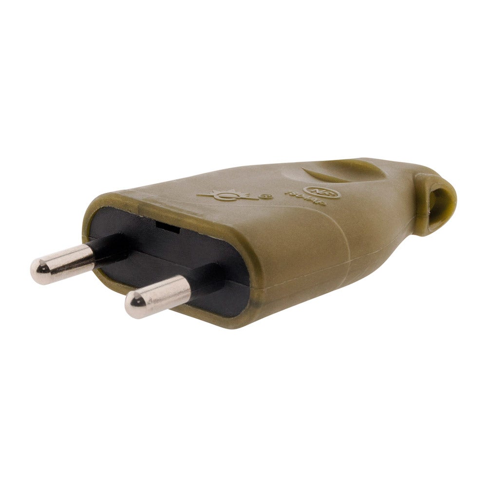 Enchufe macho 2P 6A lateral - Oro - Zenitech | Leroy Merlin
