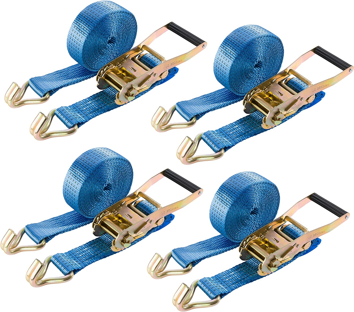 AREBOS 4 x Sangle d'arrimage d'attache 6m x 50mm LC5000 daN 5 Tonnes ...