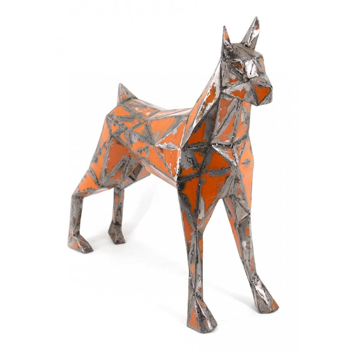 Sculpture chien Fer Orange - Décoration d'Autrefois | Leroy Merlin