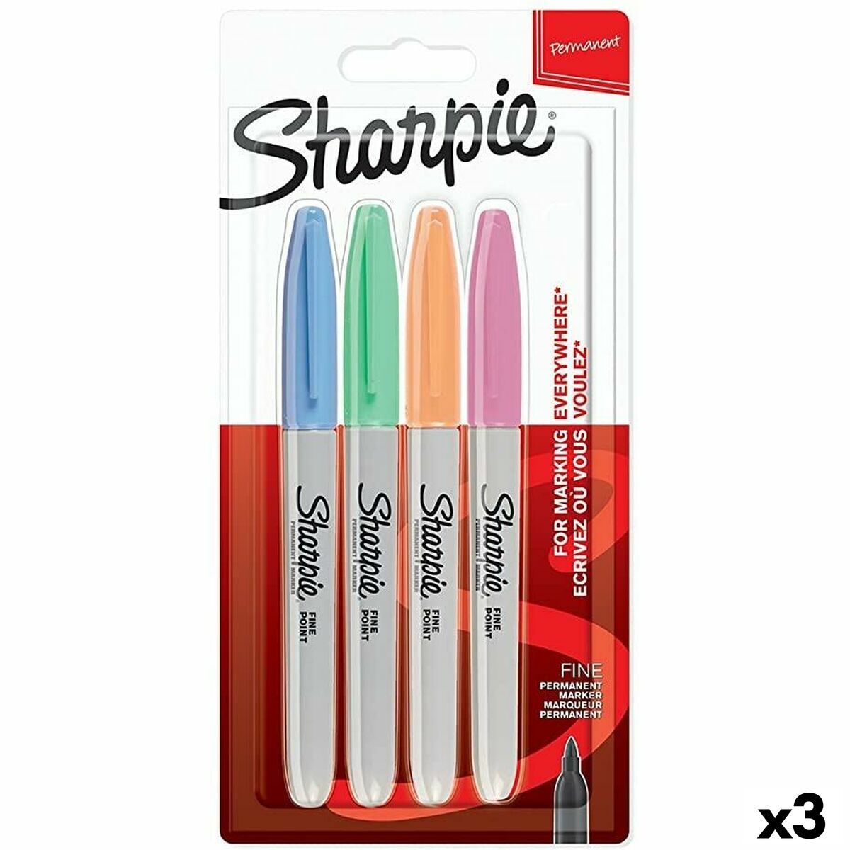Set di Pennarelli Sharpie 4 Pezzi Multicolore (3 Unità) | Leroy Merlin