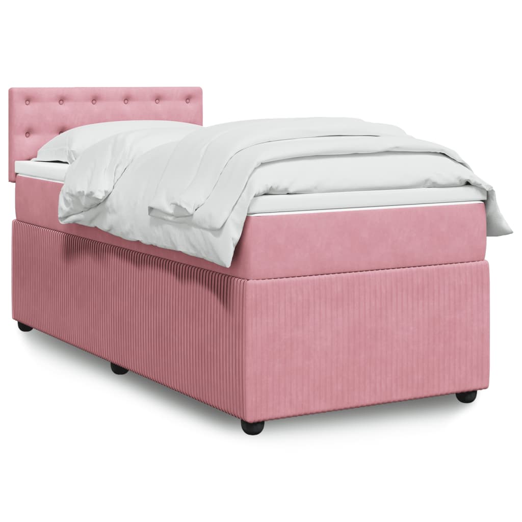 Letto Rete a doghe e materasso Rosa 80x200 cm Velluto | Leroy Merlin