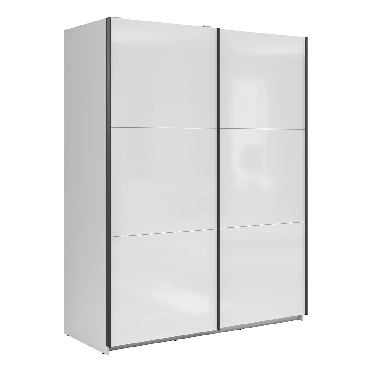 Armoire 2 portes coulissantes L153 x H195 cm Edwin Blanc | Leroy Merlin