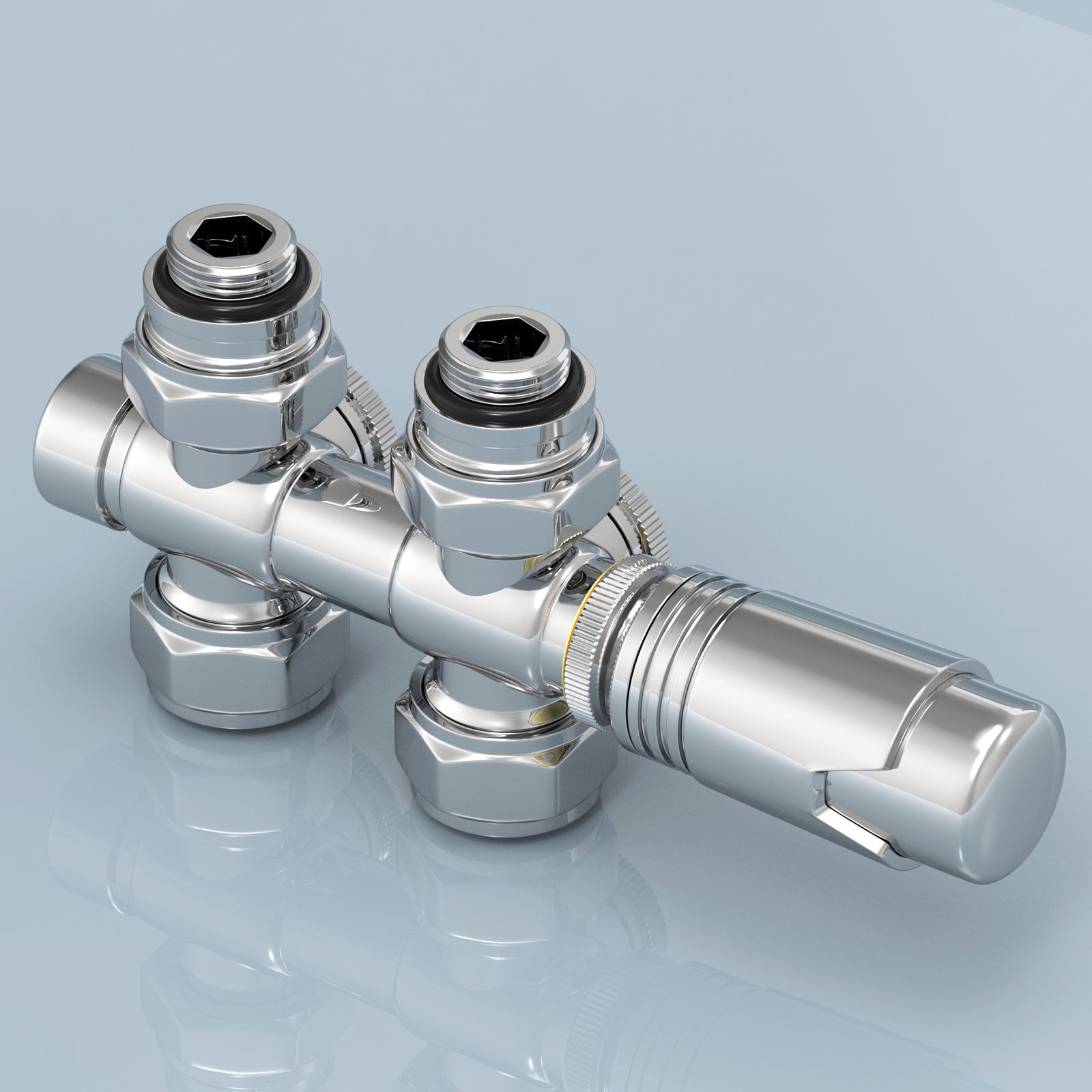 EMKE válvula termostática para radiador, set de válvulas multiblock con ...