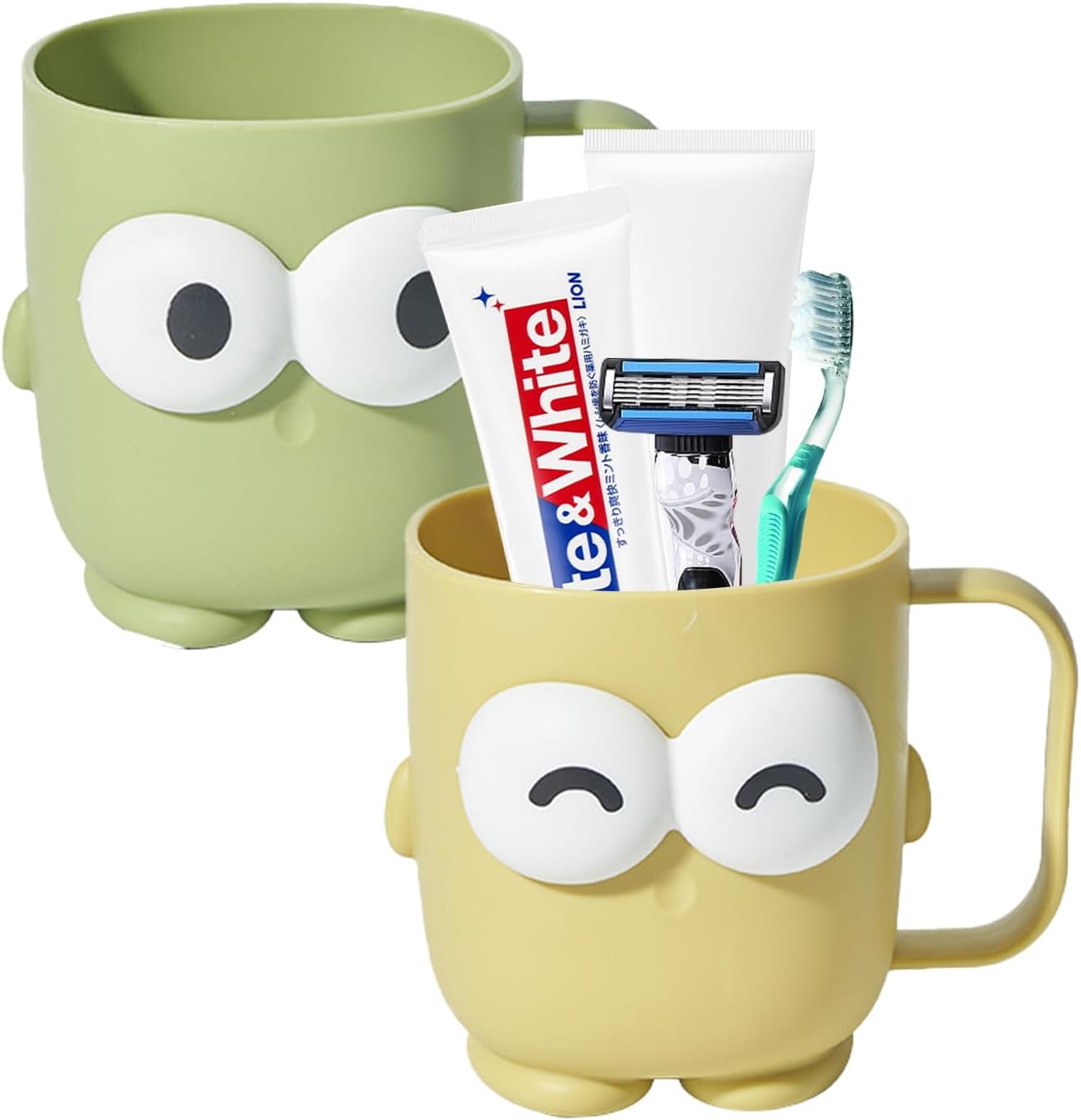 Portavasos de plástico para cepillos de dientes de baño con diseño de ...