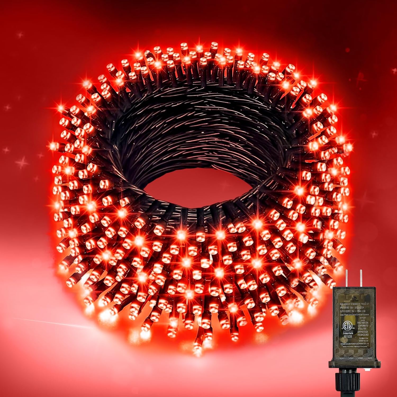 Guirlande lumineuse LED de 10 mètres, avec 100 ampoules LED, conception ...