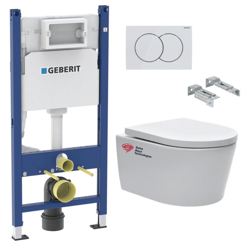 Geberit Pack Bati-support Geberit 112cm + Cuvette Swiss Aqua ...