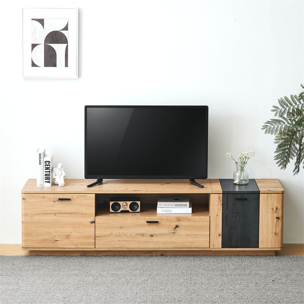 Mueble de TV espacioso - 1.8m para TV de 80 pulgadas, en MDF efecto ...