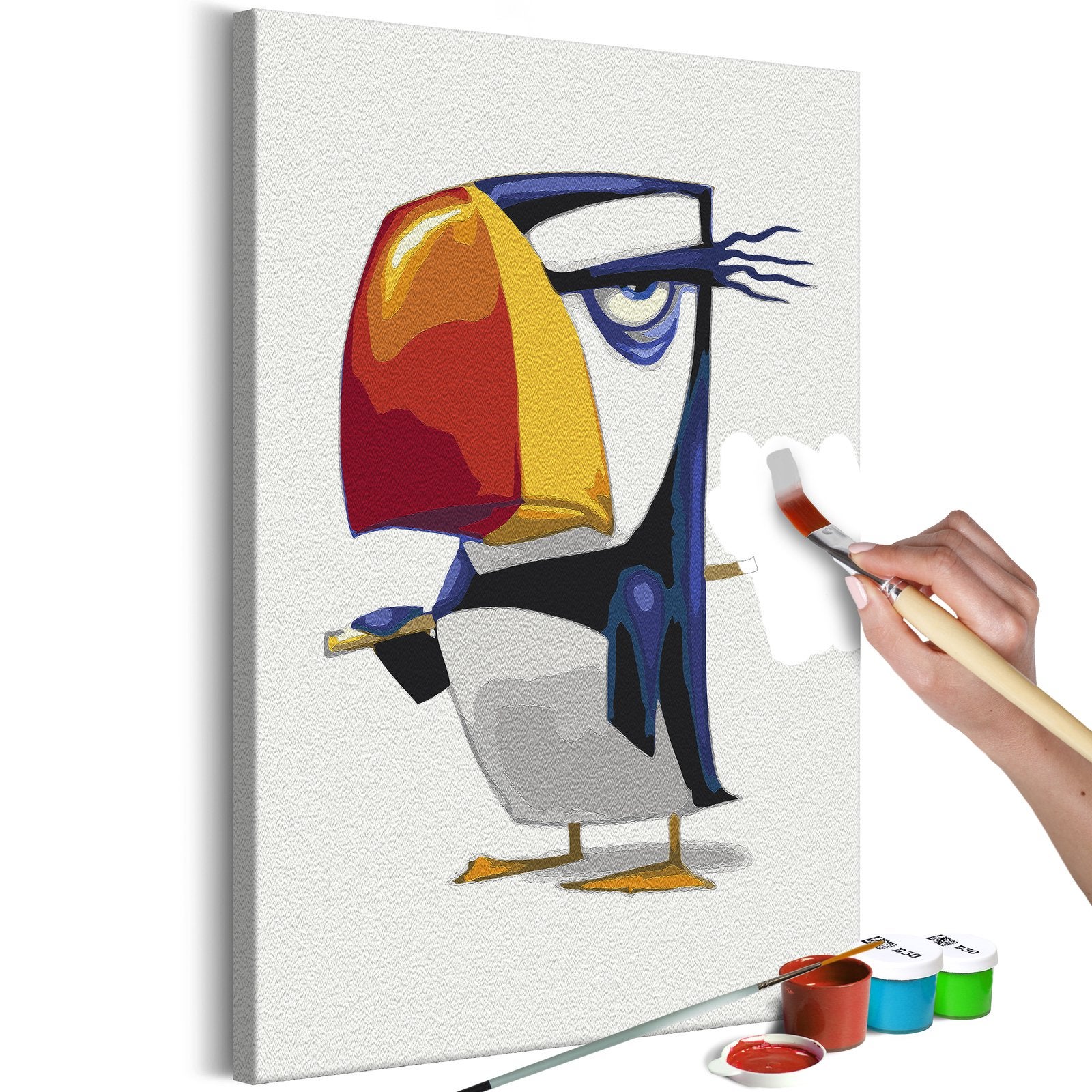 Toile Peinture Géométrique Pingouin Multicolore Déco | Leroy Merlin