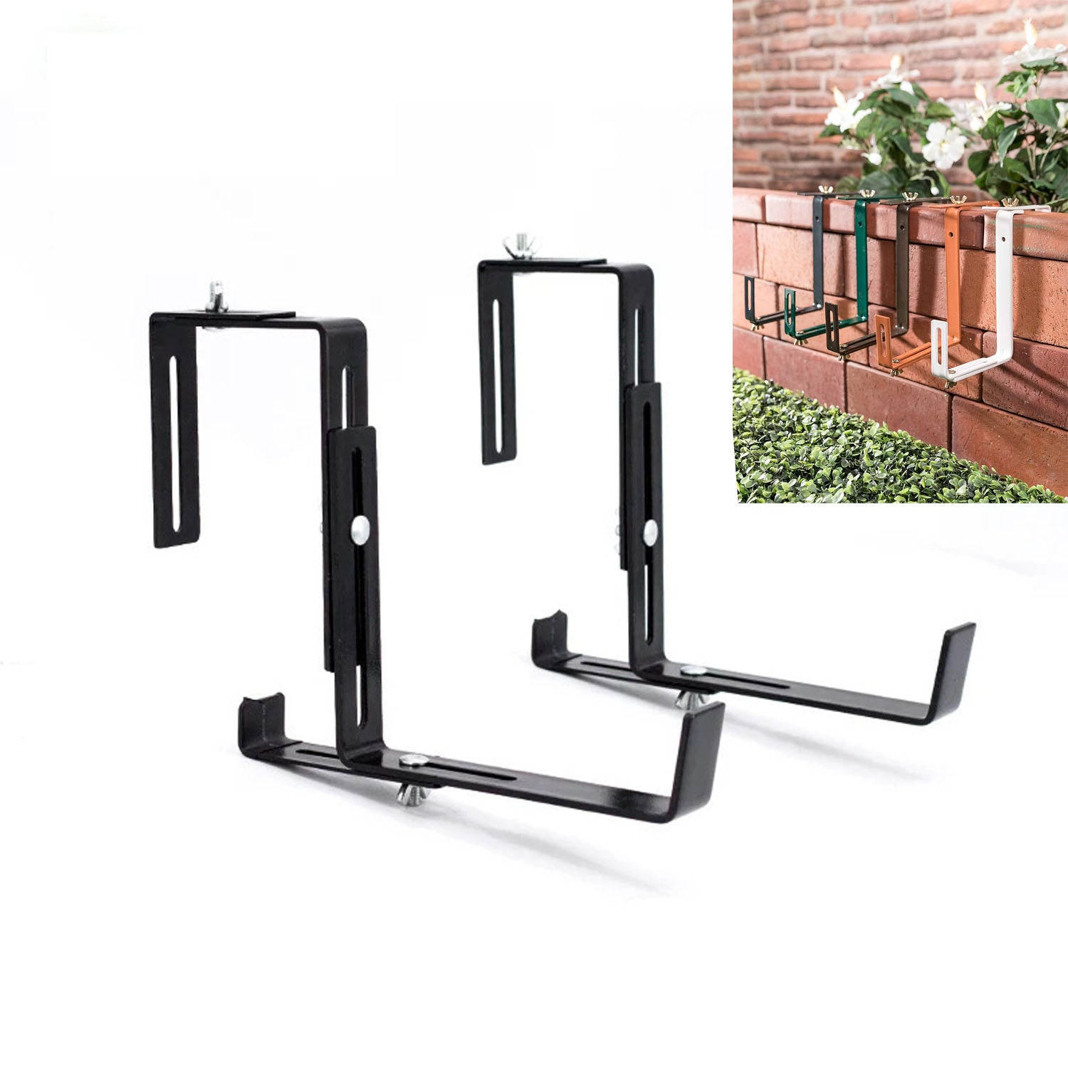 Crochets Support pour jardinière - Support de bac à fleurs robuste ...
