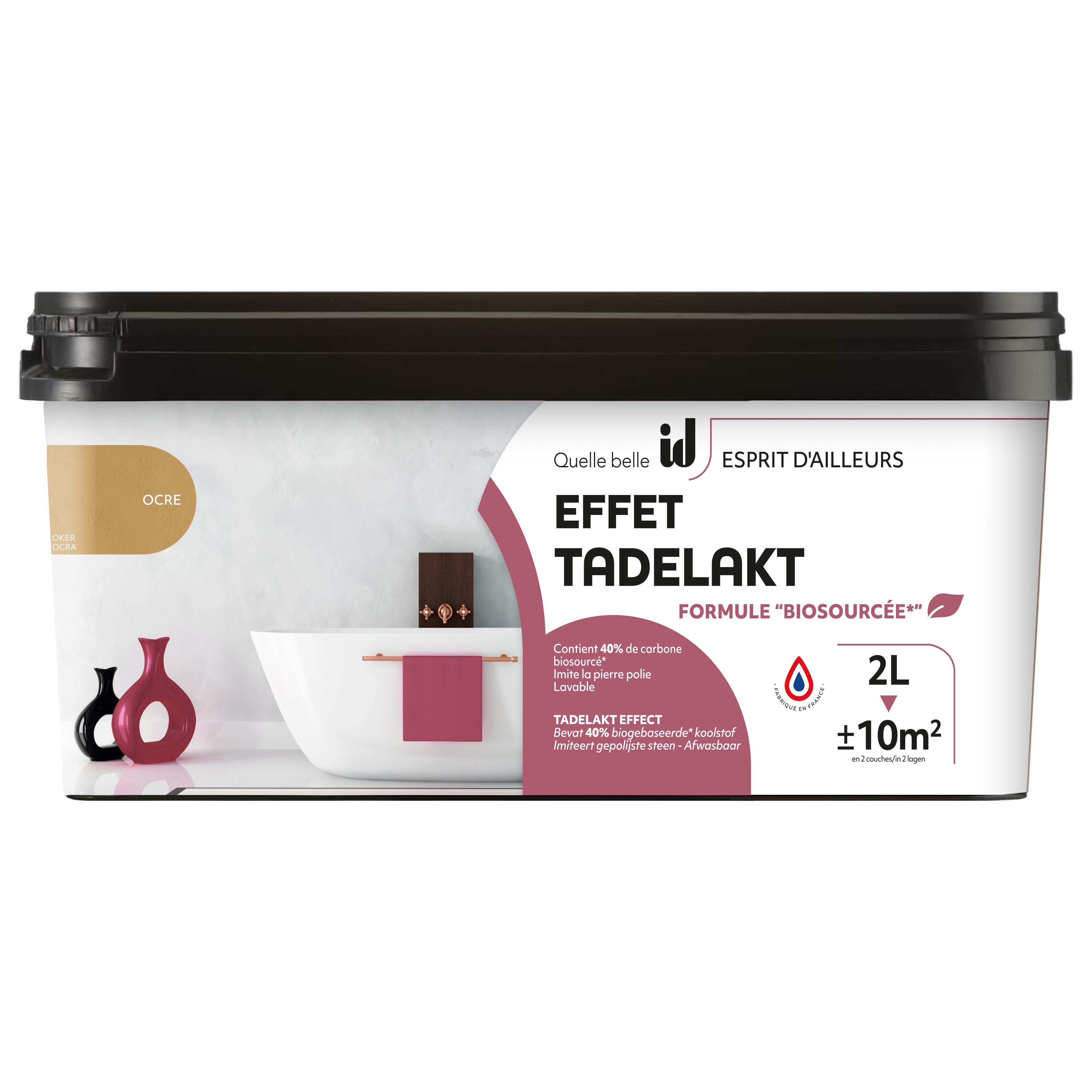 ENDUIT LISSE EFFET TADELAKT OCRE 2L - ID PARIS | Leroy Merlin