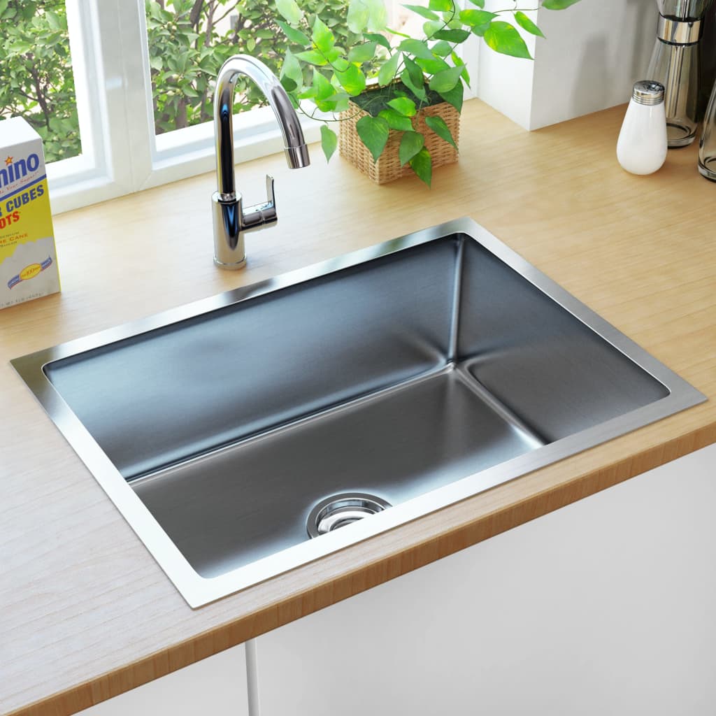 Fregadero de cocina hecho a mano de acero inoxidable | Leroy Merlin