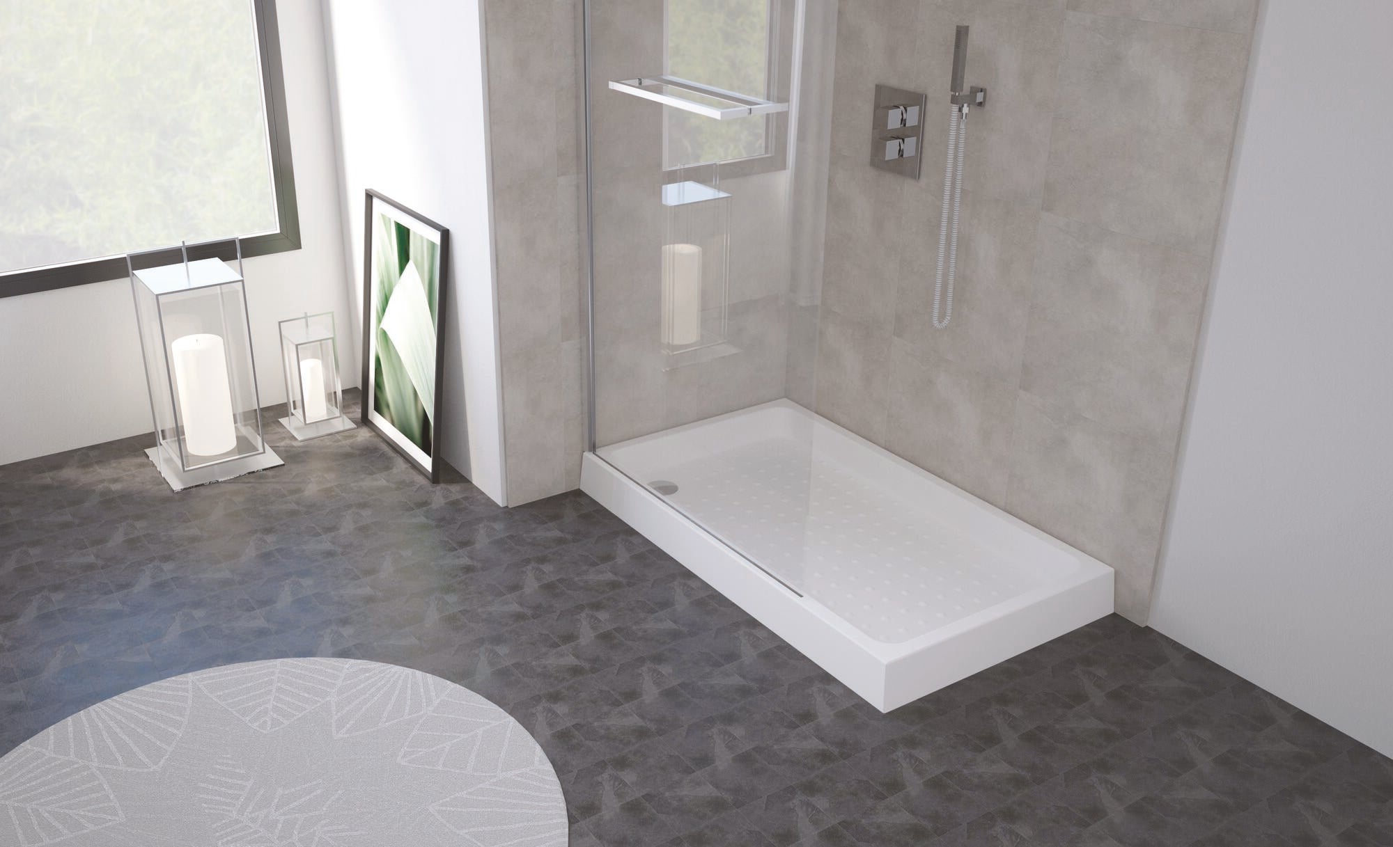 ONDEE ZEN - Receveur de douche CERA 2 - 120 x 70 cm - Céramique - Blanc ...