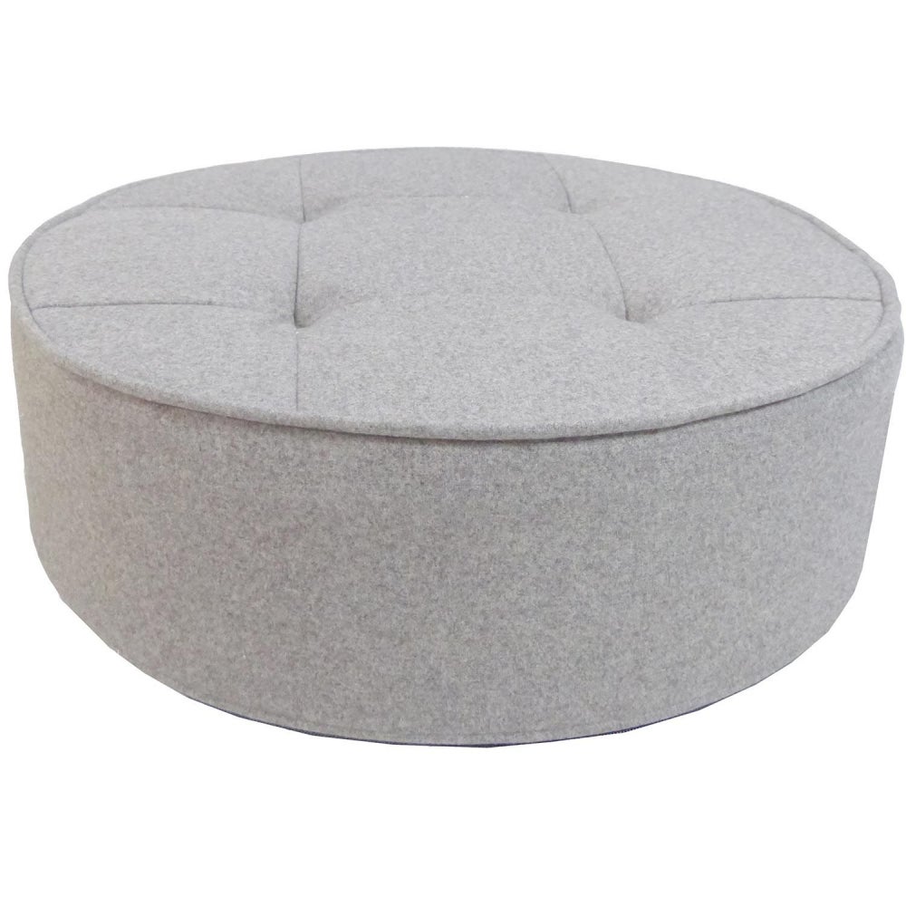 Pouf de sol en toile effet feutrine 4 points gris clair JARDINDECO ...