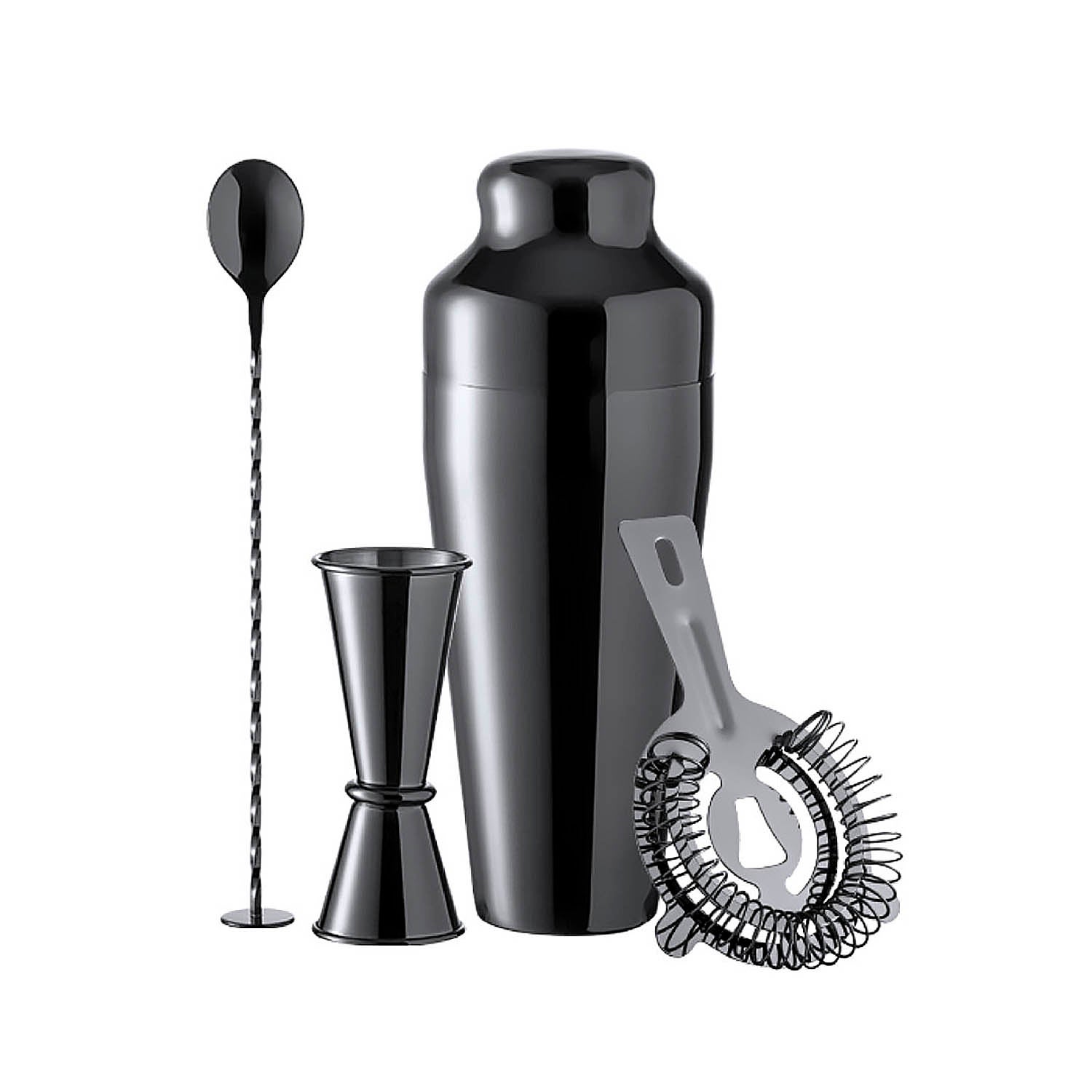 Set Cóctel Coctelera 550 ml. acero inox esmaltado con 4 Accesorios ...