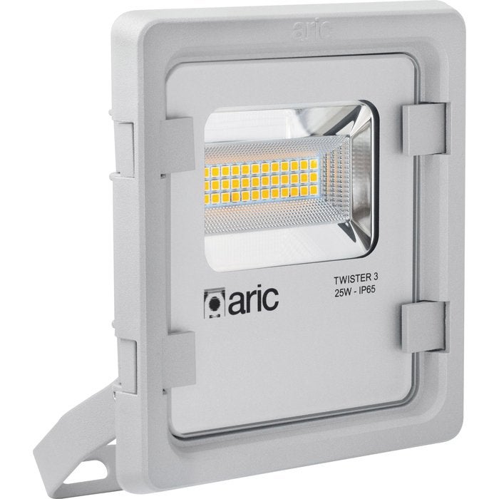 Foco de exterior 25W 3000K Twister 3 LED Gris 50833 | Leroy Merlin