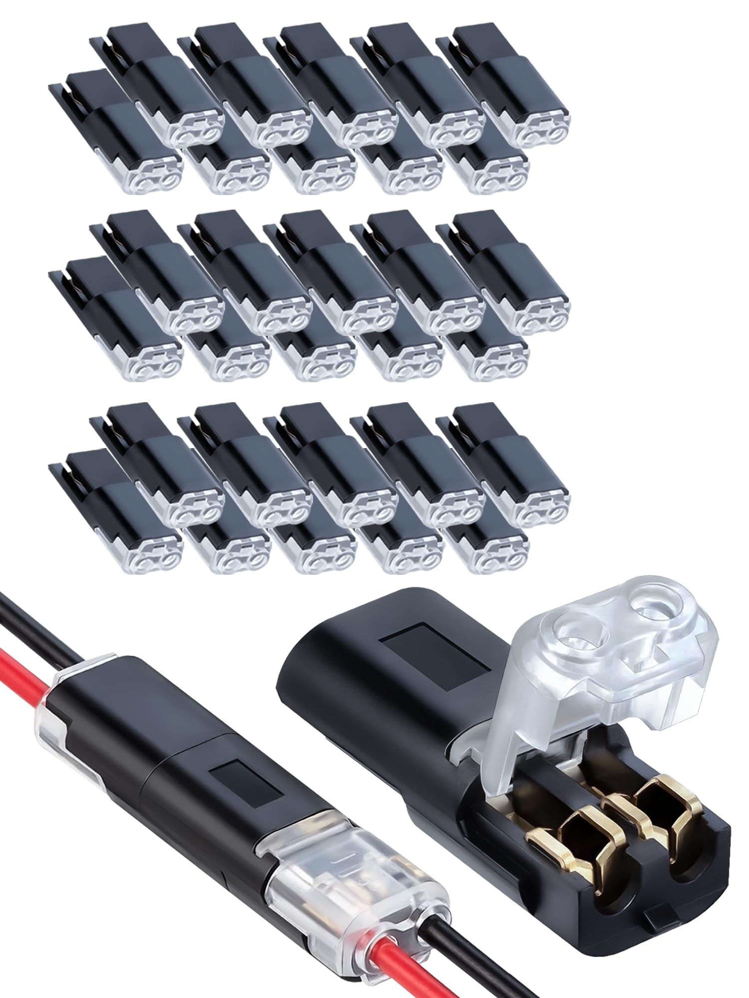 LEDANDER 30 paires de connecteurs à fiche à deux fils D2, connecteurs ...