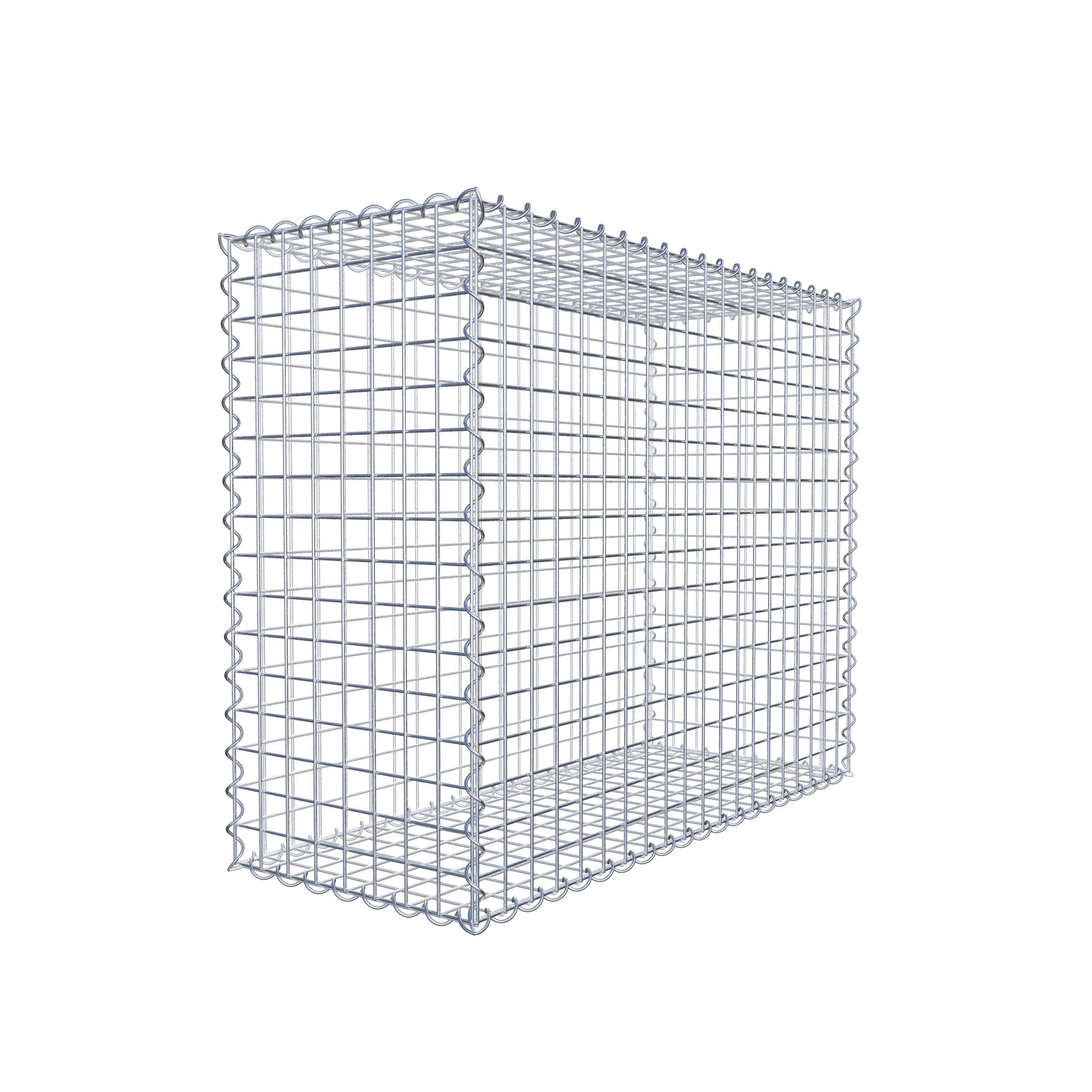 Gabion 100 cm x 80 cm x 40 cm (dł. x wys. x gł.), rozmiar oczek 5 cm x 5 cm, spirala - Leroy Merlin