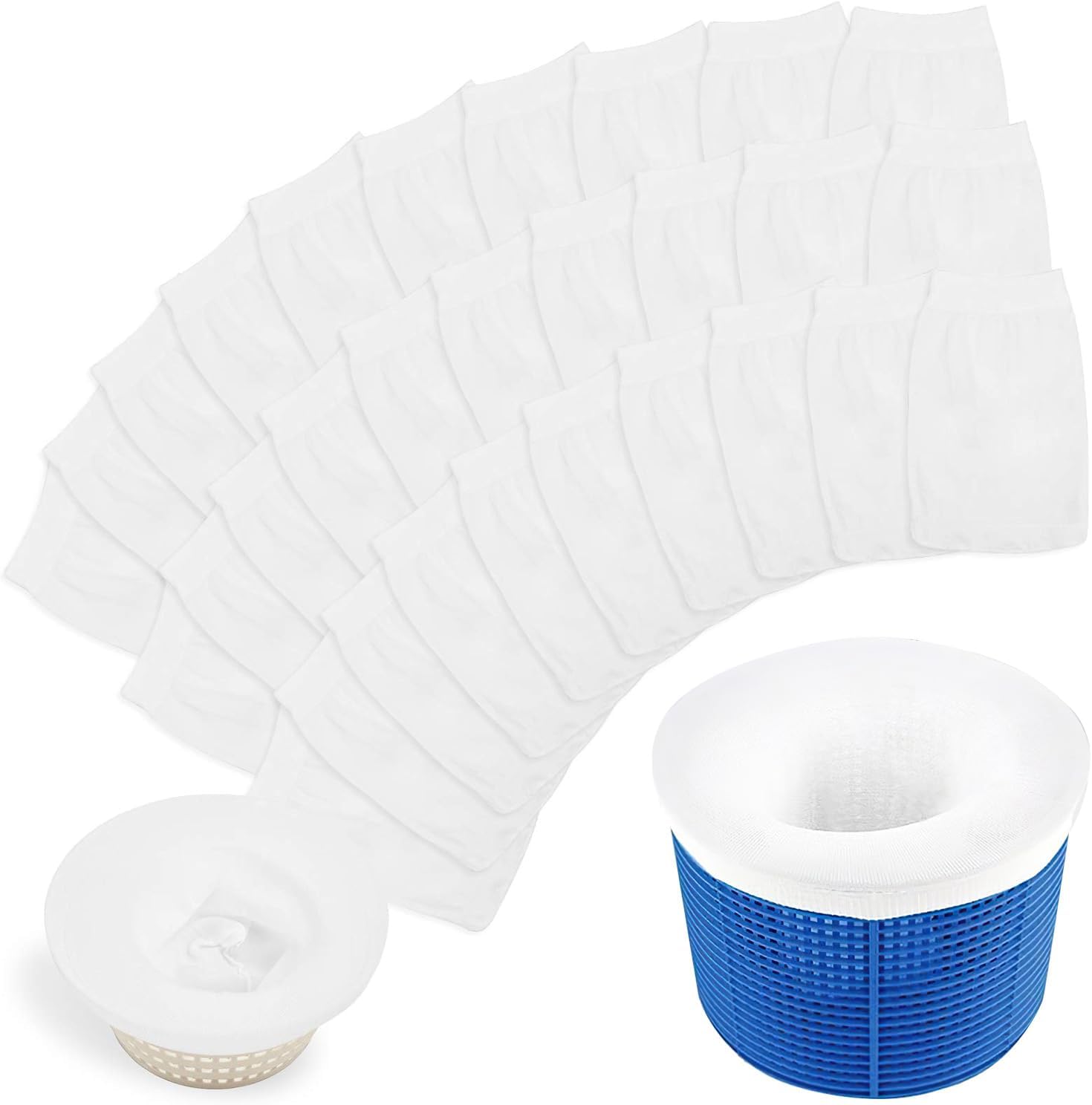 Paquete de 30 filtros para skimmer de piscina - Nailon elástico ...