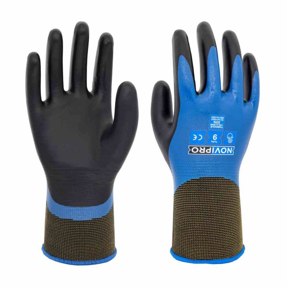 Gants de Travail Polyamide/Coton Enduit Latex T9 - Protection Abrasion ...