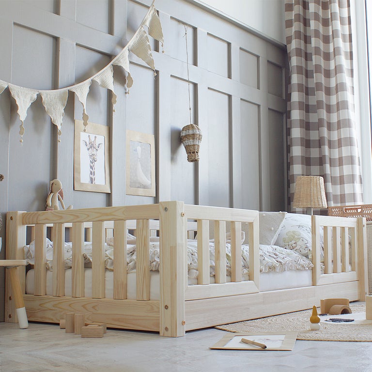 Letto 90x190 con sponde e base con gambe da 1 cm Agnès Bois | Leroy Merlin