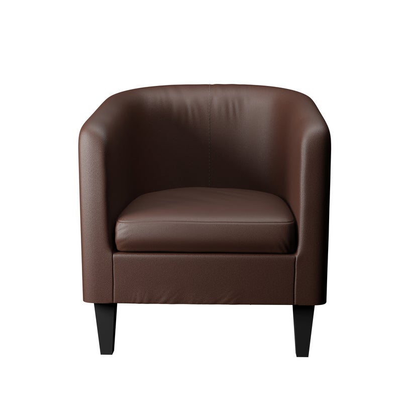 Buyqualia Butaca Sillon una Plaza tapizado en Polipiel (Marrón) | Leroy ...