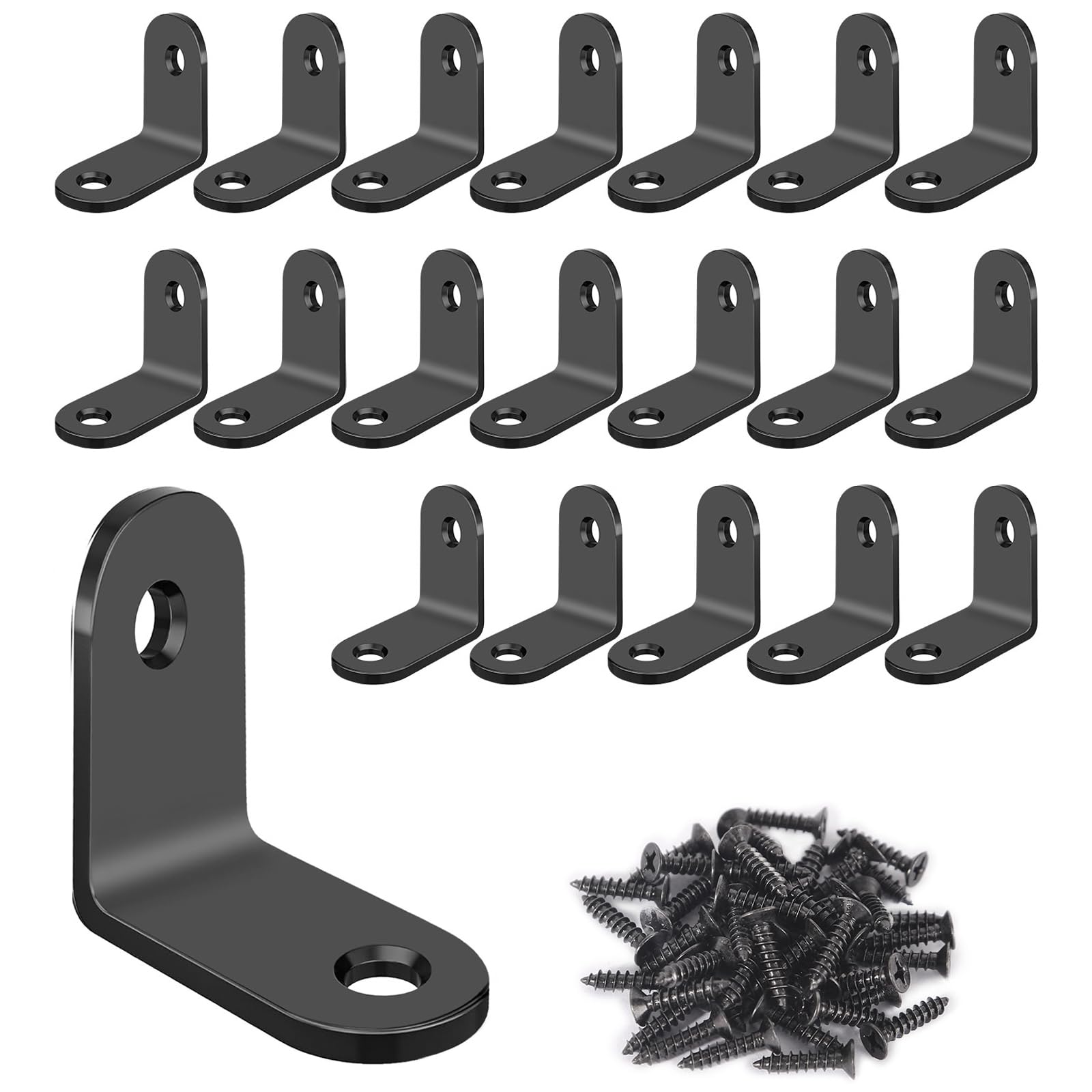 20 Pezzi Squadrette Angolari Staffe a L 30 x 30 mm 90 Gradi Angolo ...