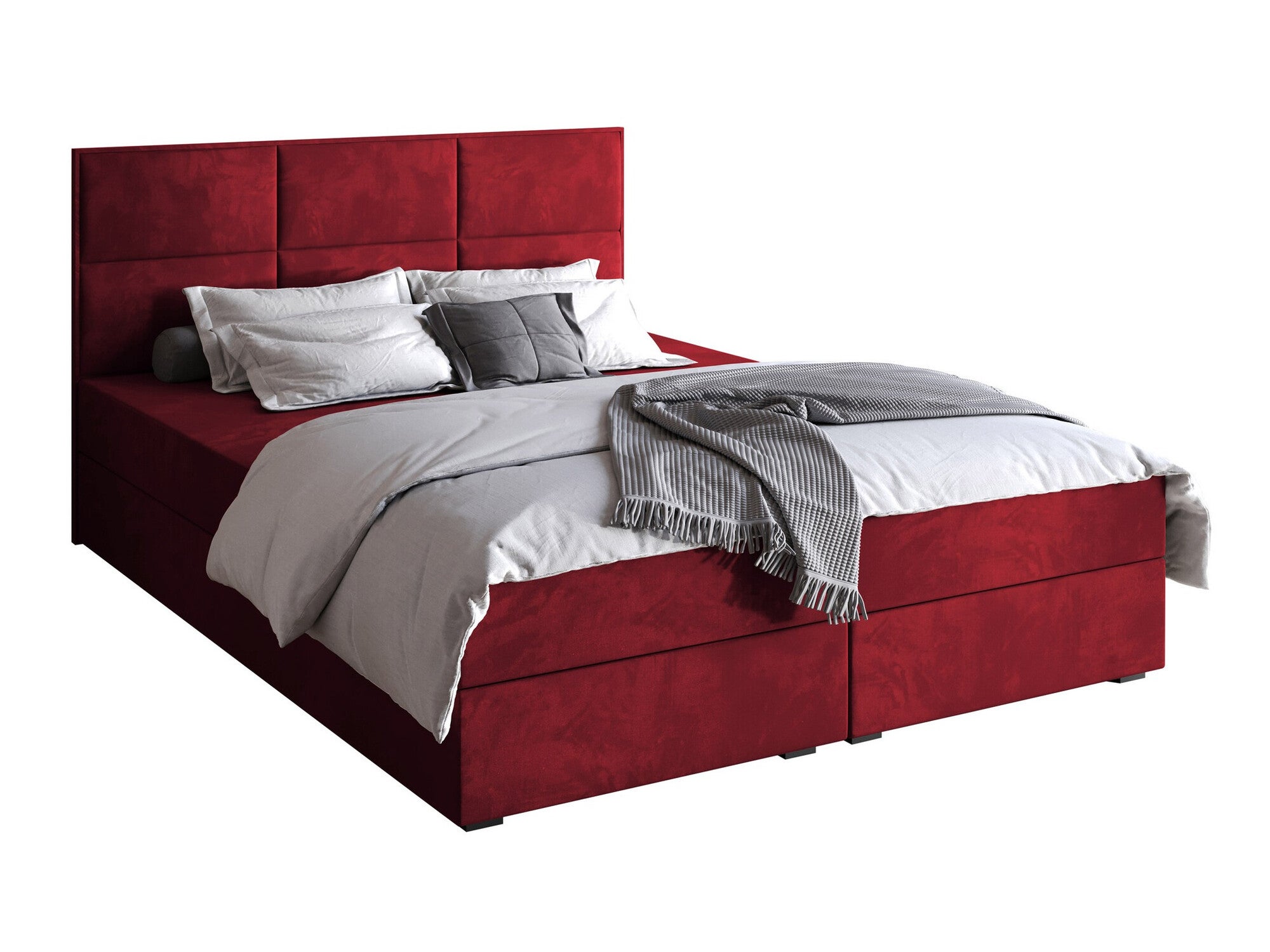 Letto continentale Stamford 103, Doppio, Continentale, Rosso, 160x200 ...